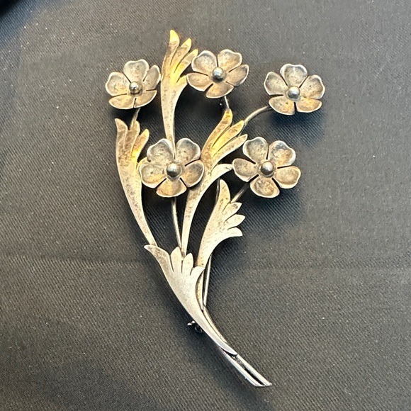 Jewelry | Vintage Hsb Harry S Bick Sterling Silver Floral Flower ...